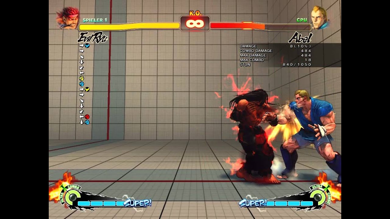 SSFIV AE 2012 - Evil Ryu Axe Kick Combo Action! - YouTube