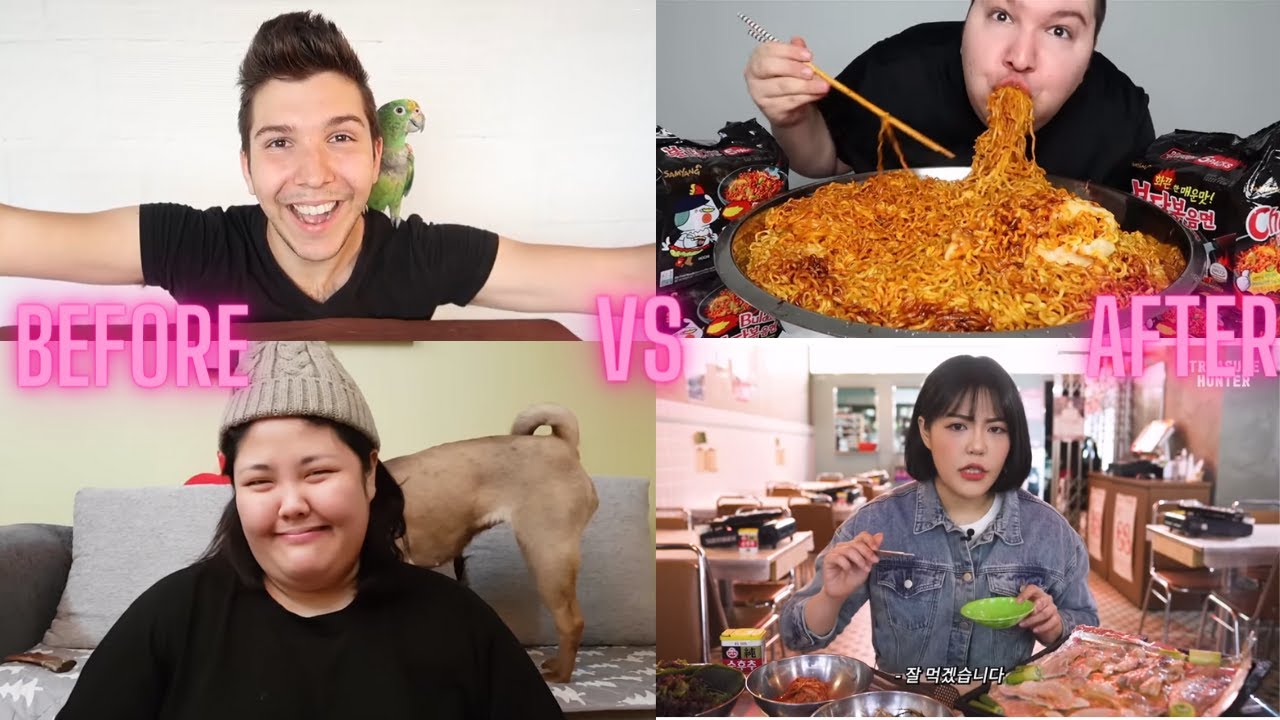 MUKBANGERS before vs after. Insane transformation of MUKBANGERS. - YouTube