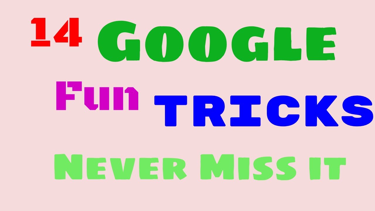 14 Google Fun Tricks and Easter Eggs That You'd Love to Know - YouTube