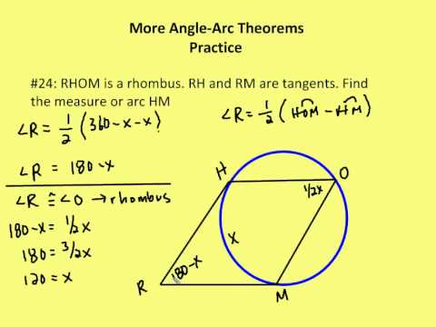 10.6 More Angle-Arc Theorems (Practice) - YouTube