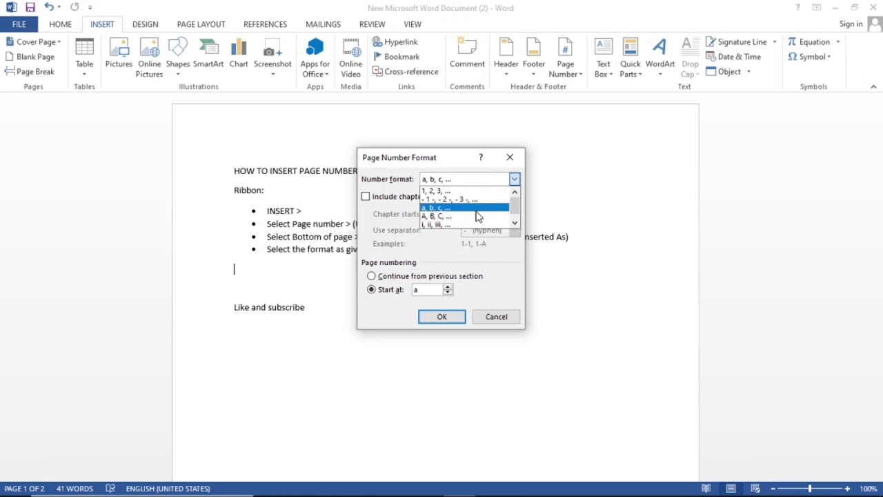 How to Insert Page Number in Nepali font(नेपालीमा पेज नम्बर कसरी राख्ने ...