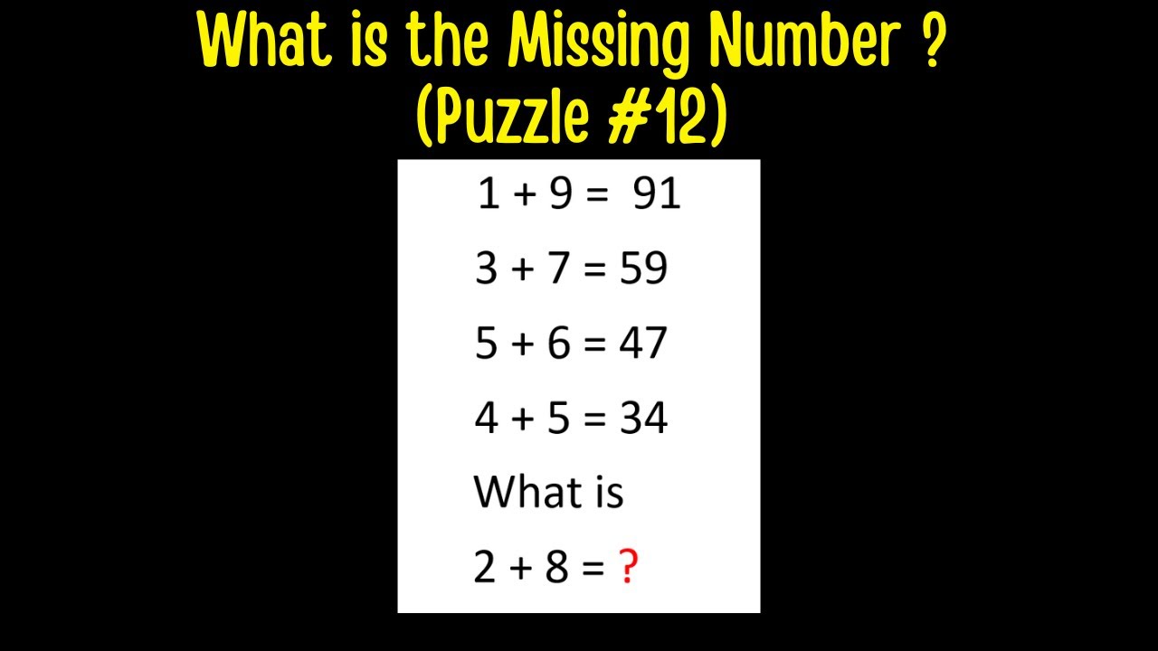 What is the Missing Number? (Puzzle #12) - YouTube