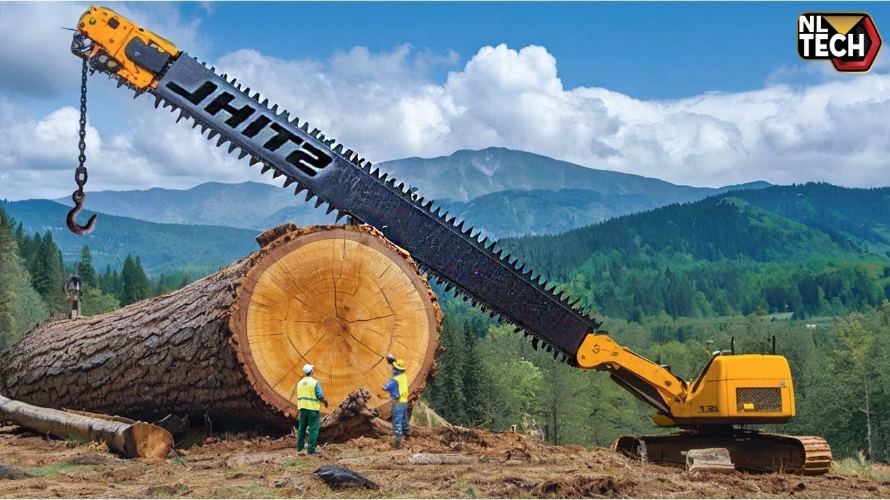 Extreme Dangerous Fastest Big Chainsaw Cutting Tree Machines | Monster ...