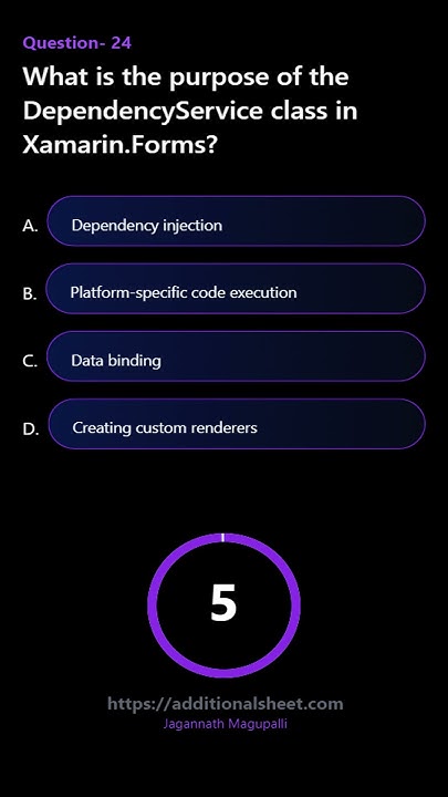 What is the purpose of the DependencyService class in Xamarin dot Forms - YouTube