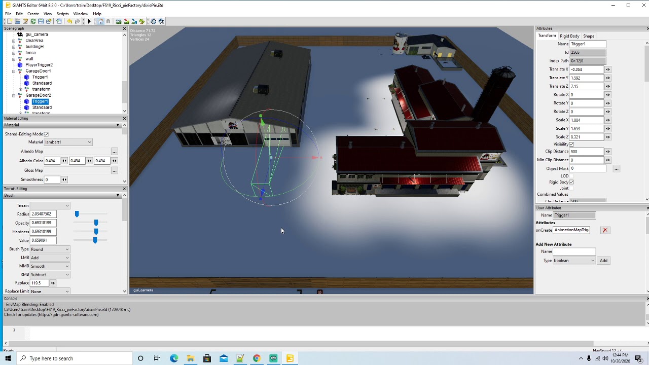 FS19 working on placeables in G.E. for the new map - YouTube