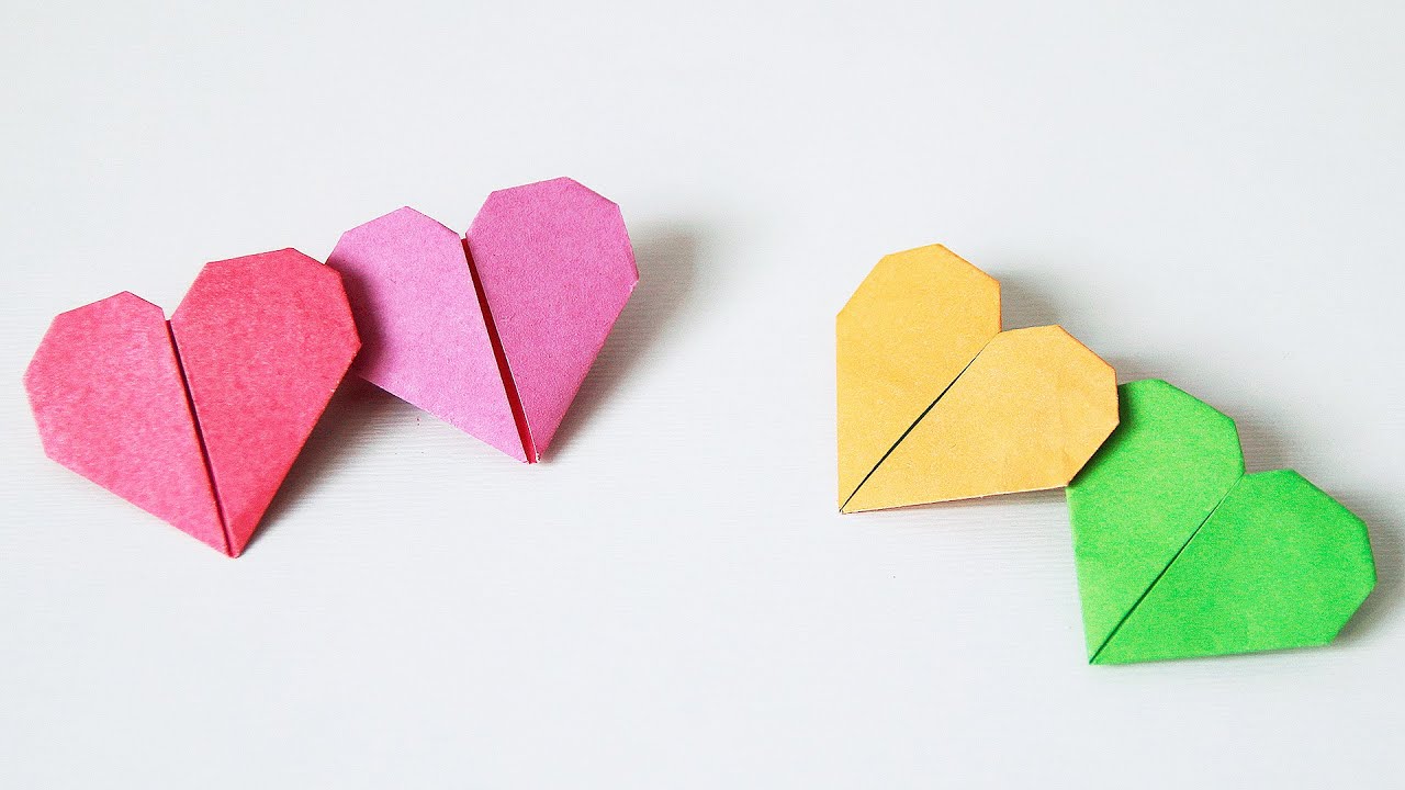 💕 Origami Heart 💕 How to fold a Double heart - YouTube