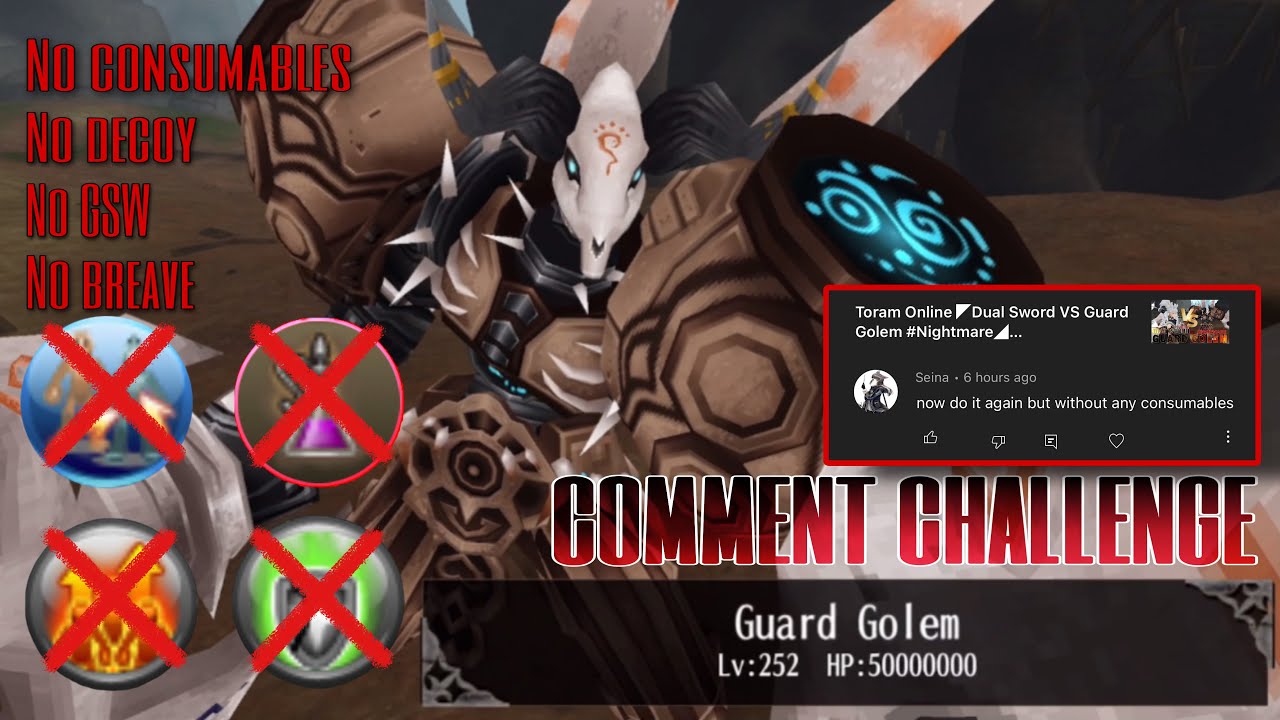Toram Online Dual Sword VS Guard Golem (NM) - YouTube