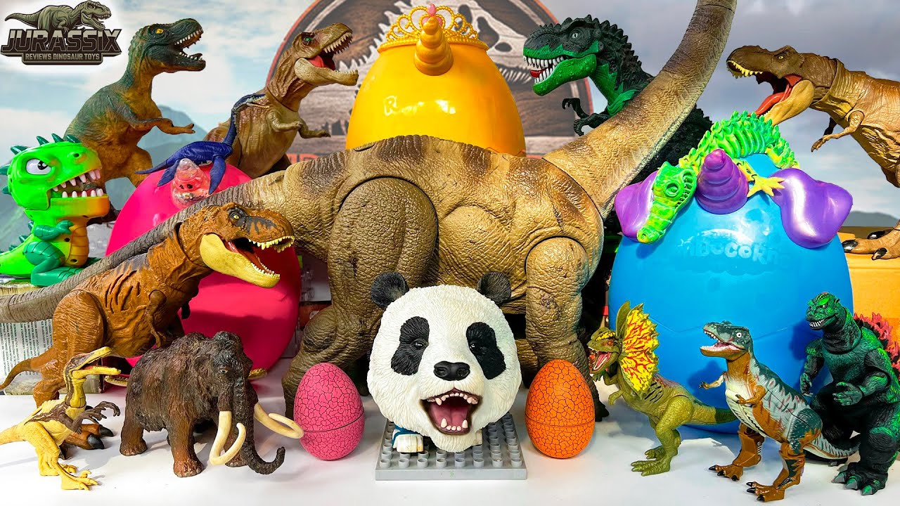 Jurassic World Unboxing Review ASMR | Mamenchisaurus T-Rex, Carnotaurus ...