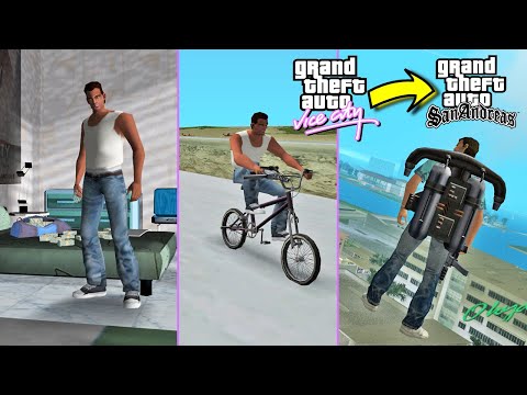 GTA VİCE CİTY GTA SAN ANDREAS GİBİ OLSAYDI ? CJ TOMMY , BİSİKLET VE JETPACK !