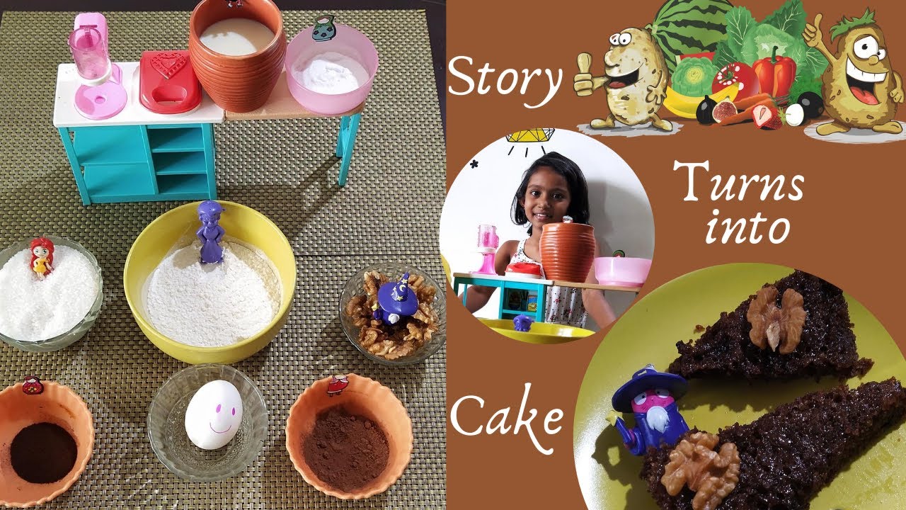 Cooking a Story -Creative and Funny Walnut Cake Recipe by Little Master ...