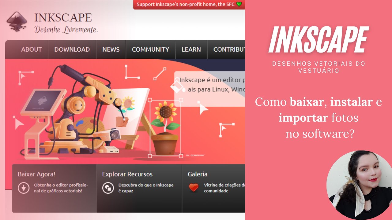 Como baixar, instalar e importar dentro do Inkscape (Série de Tutoriais ...