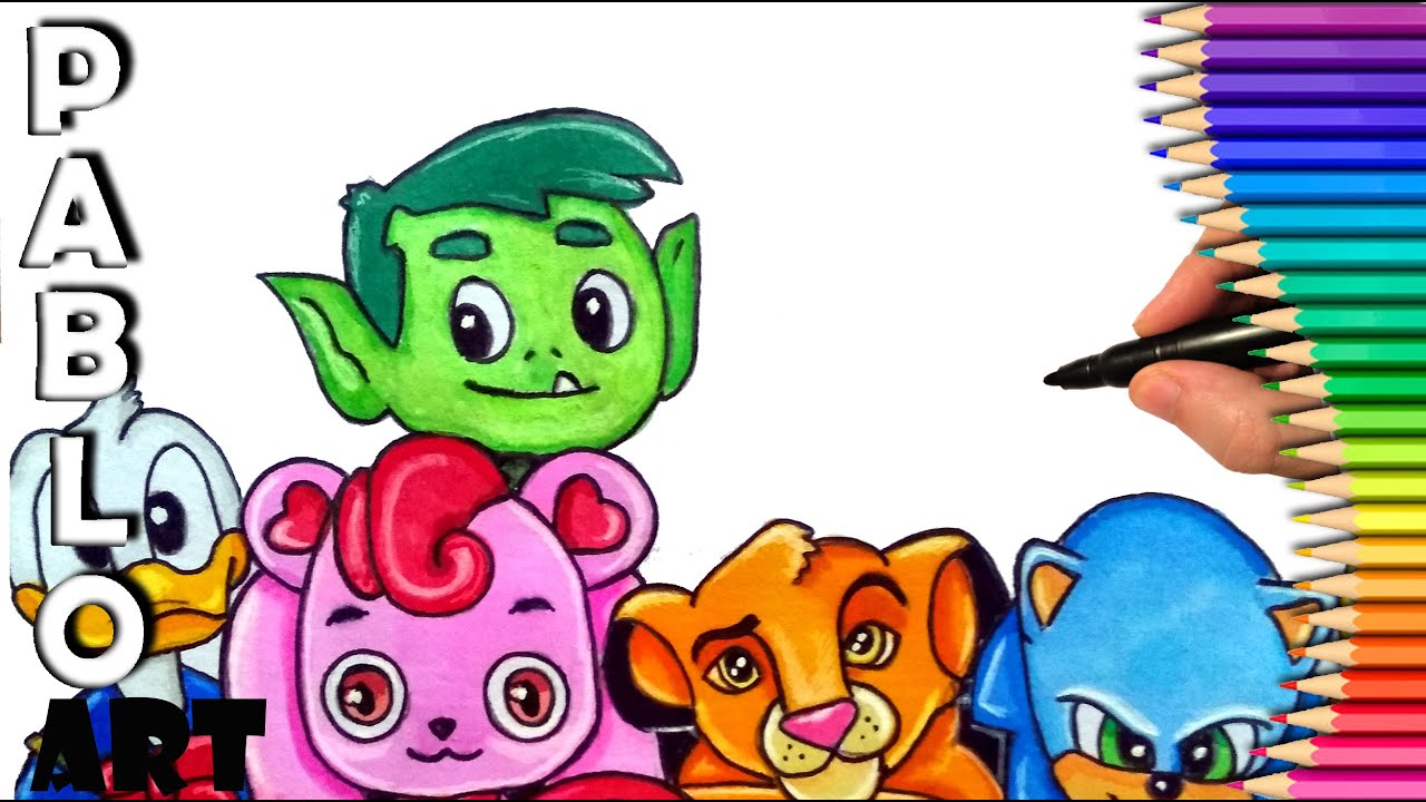 How to color Beast Boy from Teen Titans Go | Learn to Draw step by step ...