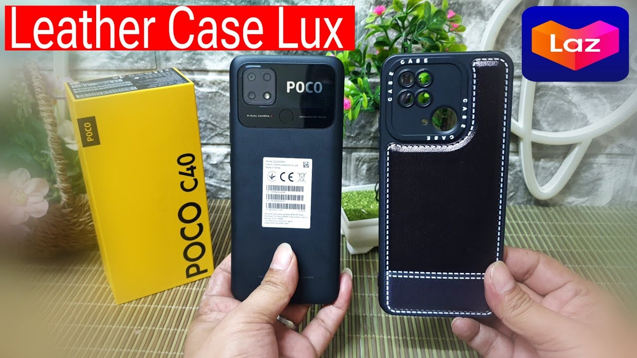 POCO C40@ Cover Leather Lux phone | Ultra Slim Back Coverage | Elegent ...
