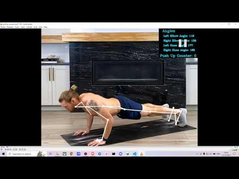 Realtime Push Up Counter using Python and Mediapipe | Building a Fitness Tracking App - Part 2 ...