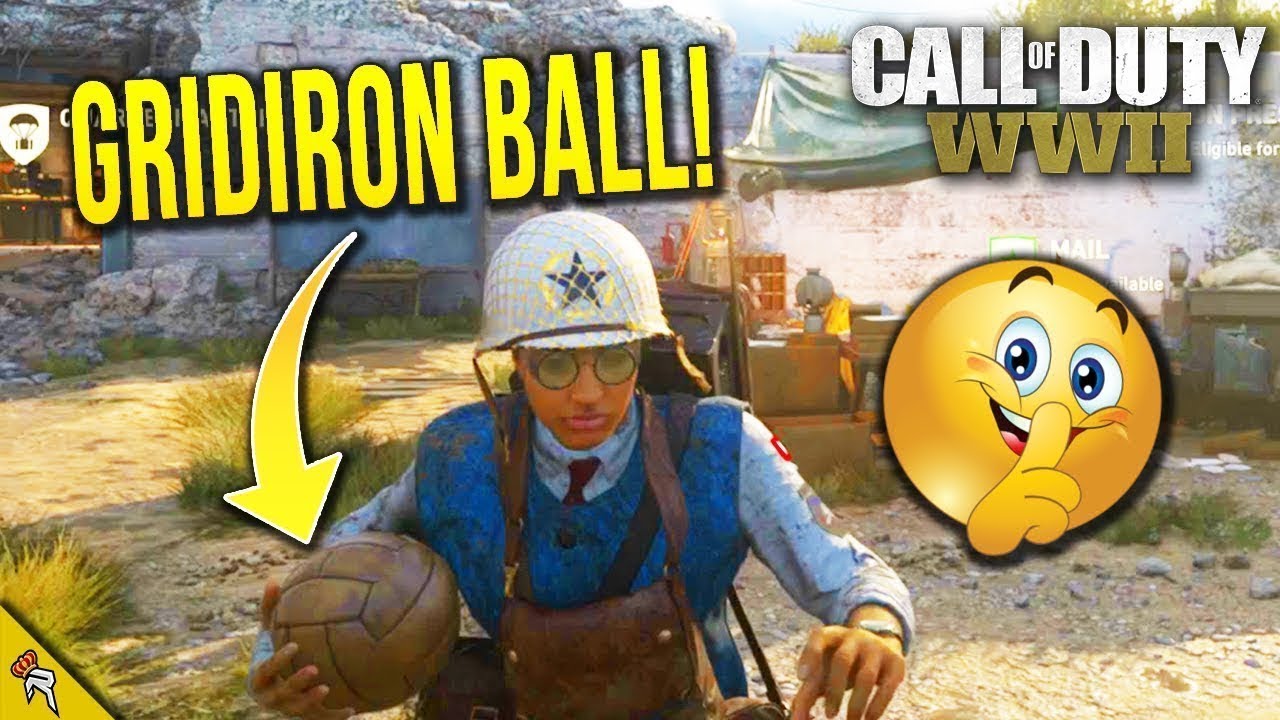 Call of Duty WWII: ALL "HIDDEN GRIDIRON BALL" Locations in Headquarters ...