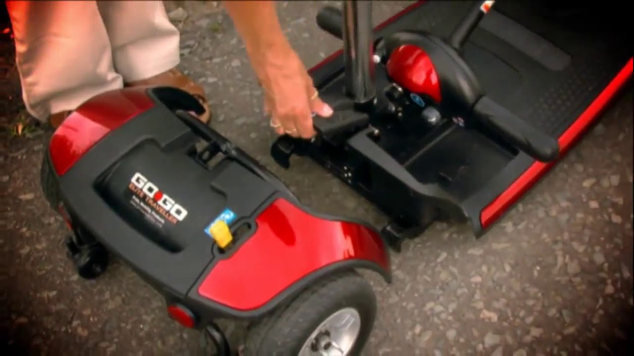 Pride Mobility Go Go Elite Traveller Mobility Scooter - YouTube