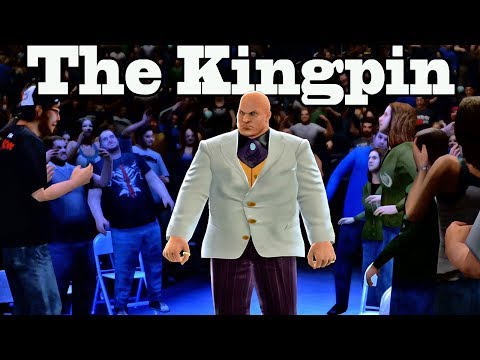 WWE 2K14 Deadpool, Power Man and Iron Fist vs Kingpin, Bullseye and Matt Murdock- 1080p HD