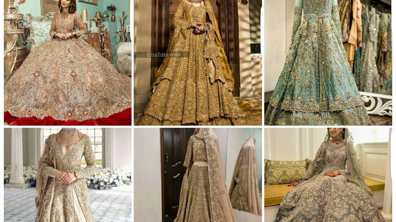 The stylish bridal clothes designs for walima - YouTube