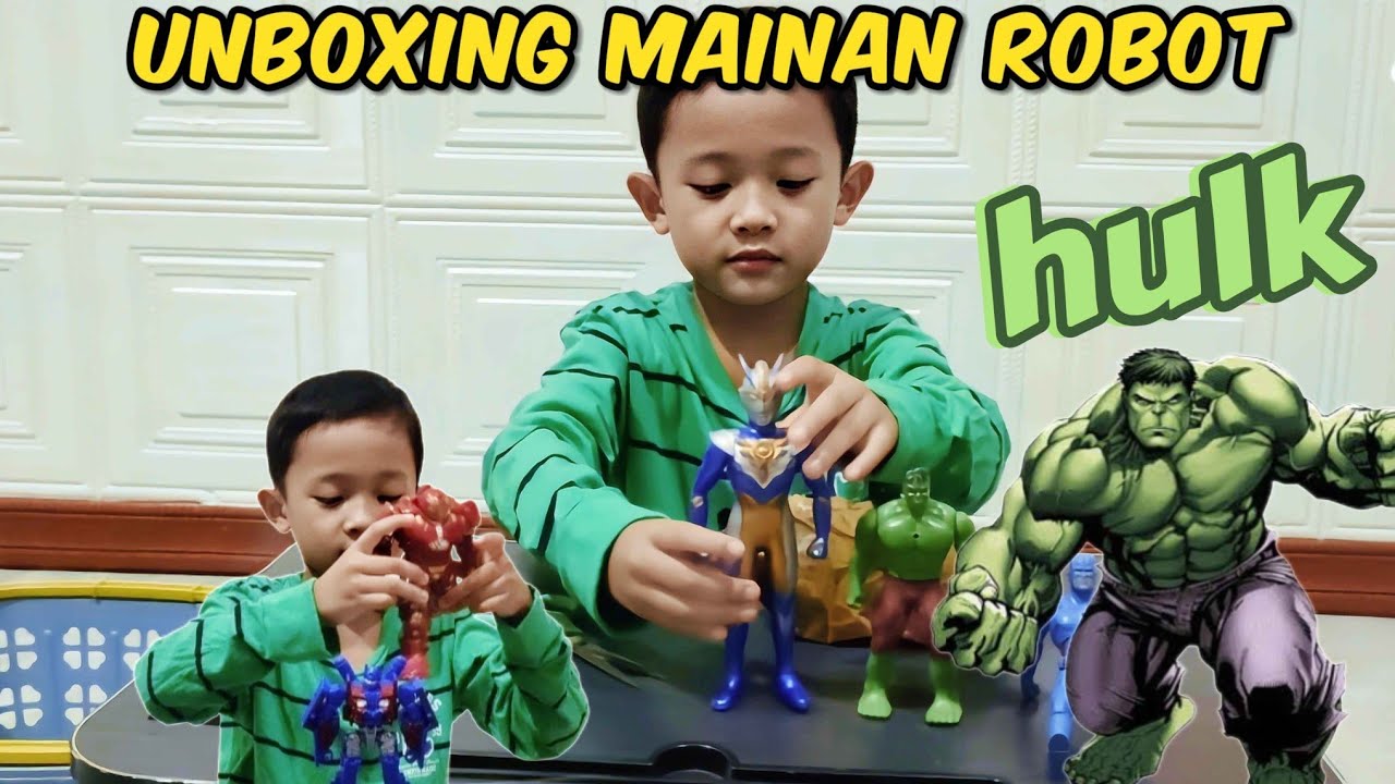 UNBOXING MAINAN ROBOT HULK, SPIDERMAN, TRANSFORMER, CAPTAIN AMERICA ‼️ ...