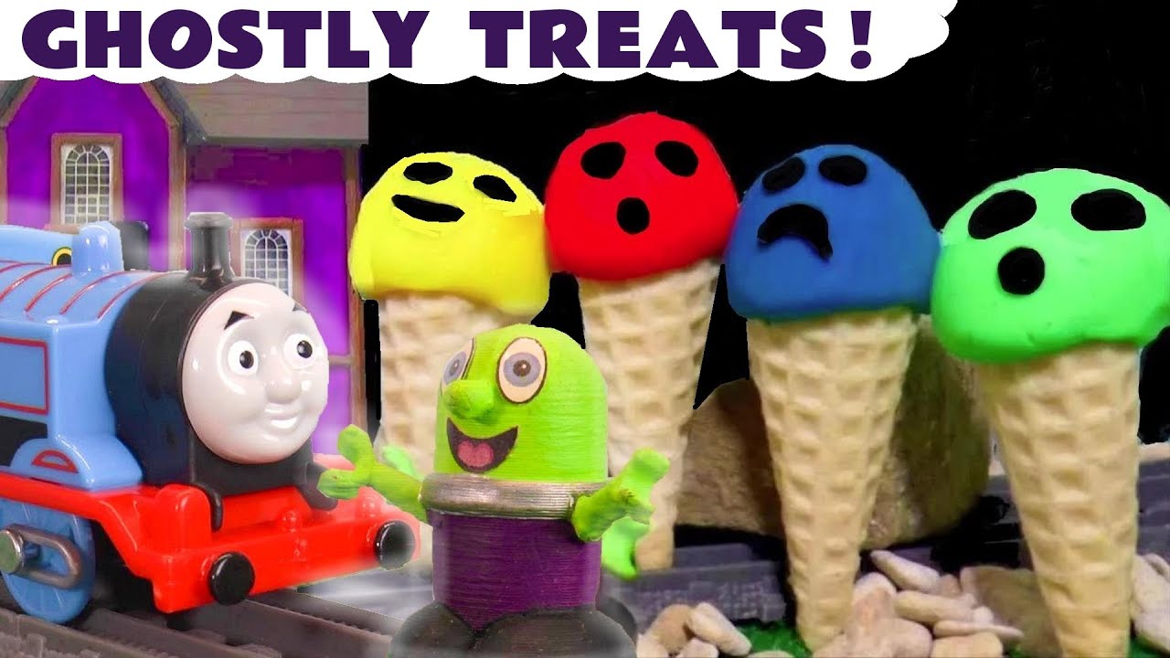 Funlings and Toy Train Ghostly Treats Stories with Thomas - YouTube
