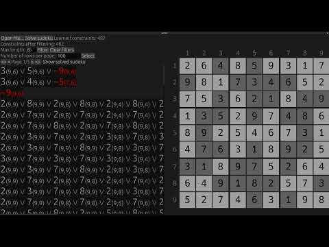 Explaining the Learning of CDCL Sat Solvers Through Sudoku - Software Engineering Project Demo 1