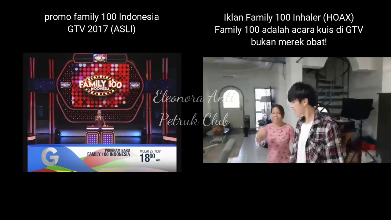 Promo Famili 100 GTV 2017 (asli) dan Iklan Family 100 Inhaler (Palsu ...