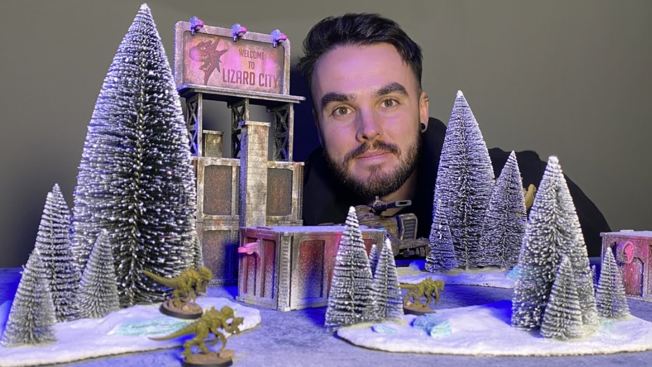 Making Warhammer Winter Woodland for Under $20! - YouTube