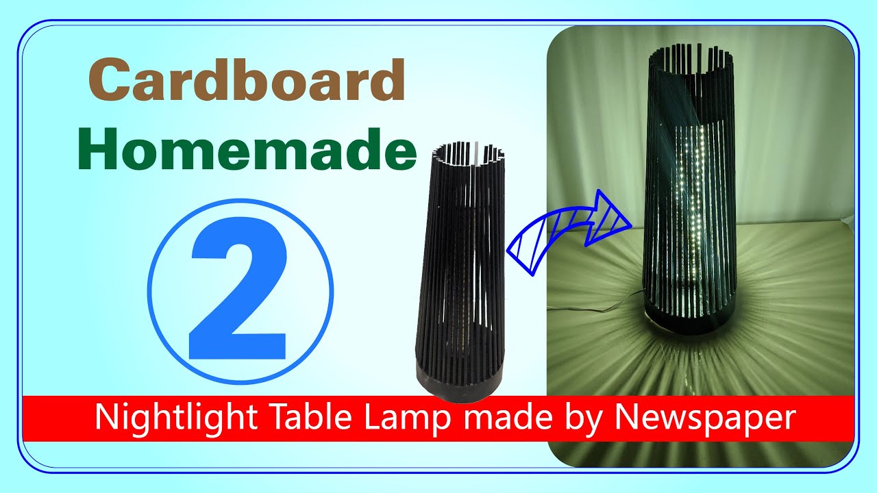 Nightlight Table Lamp made from Newspaper - YouTube