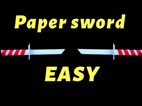 Easy paper sword tutorial | Paper sword easy steps | - YouTube