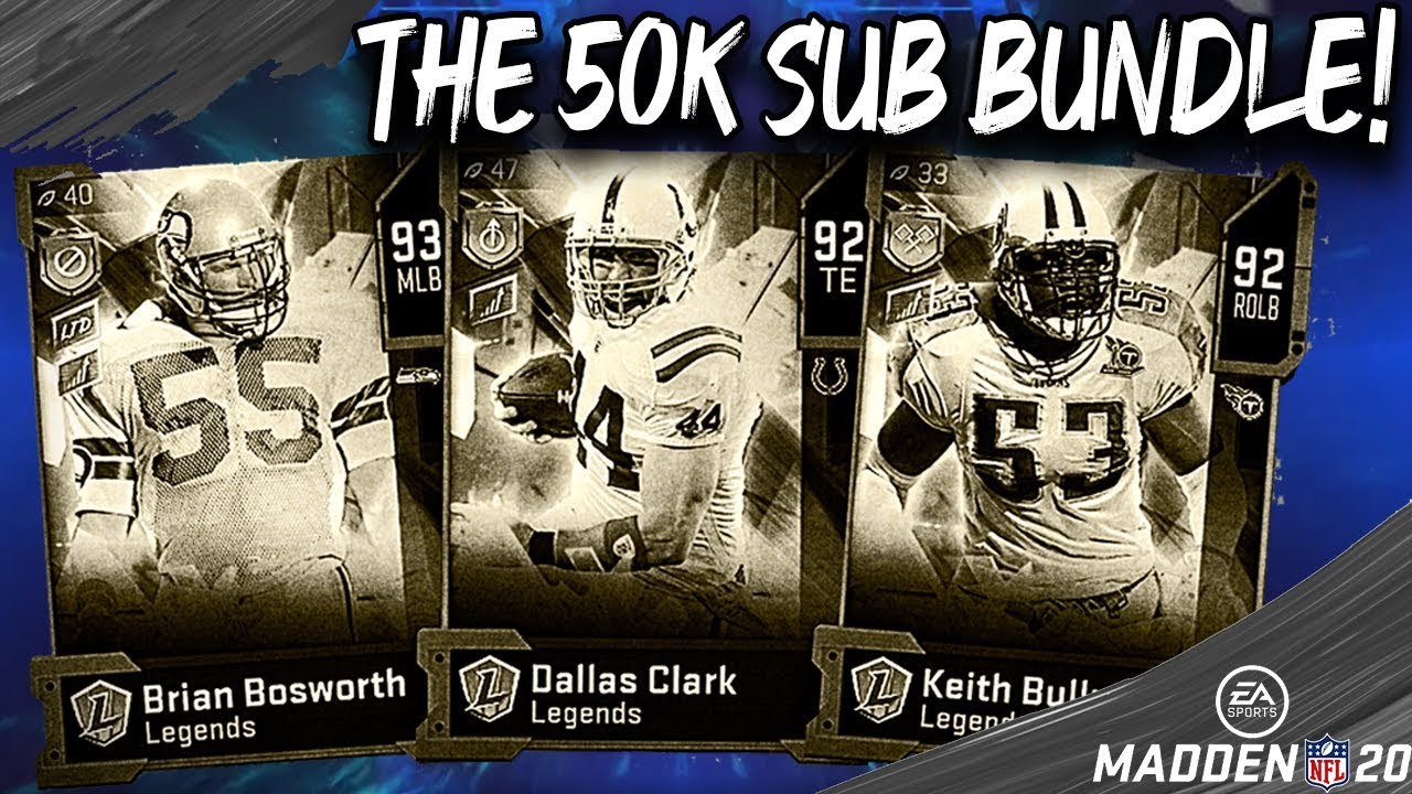 YOU WANTED IT, YOU GOT IT! LEGENDS BUNDLE FOR 50K SUBS! MADDEN 20 ...