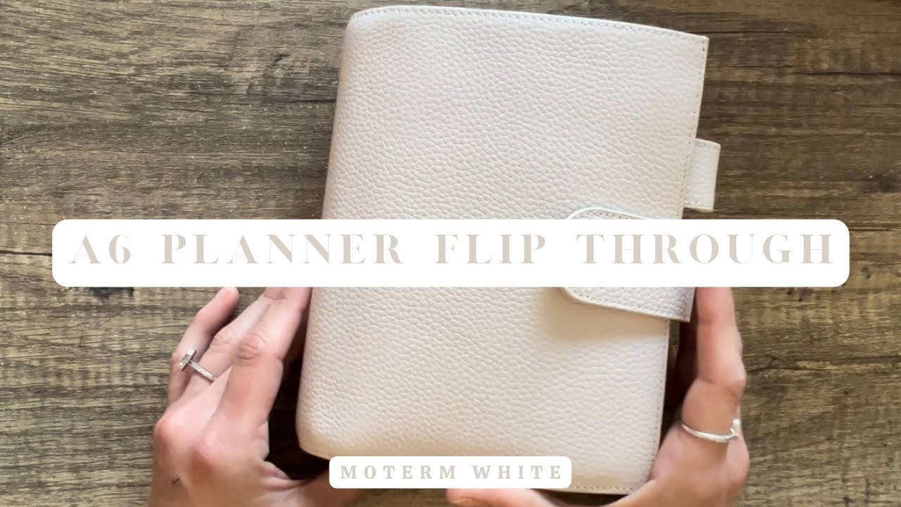 A6 RINGS PLANNER FLIP // white moterm - YouTube