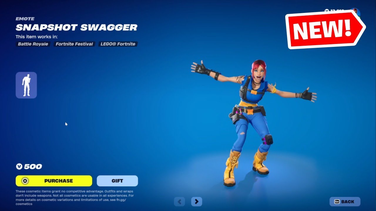 Fortnite NEW Snapshot Swagger Emote (Icon Series) in Fortnite Item Shop ...