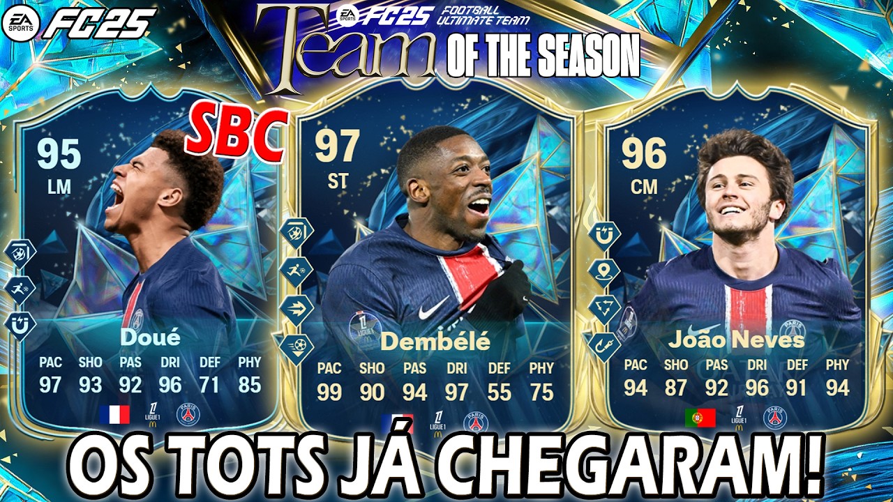 TOTS LIGUE 1, D1 e EREDIVISIE c/ DEMBÉLÉ 97 & JOÃO NEVES 96 | FC 25 ...