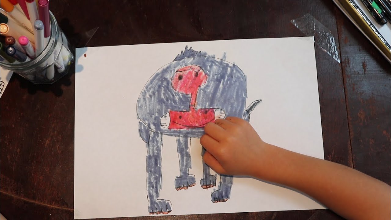 How to draw a Mandrill - YouTube