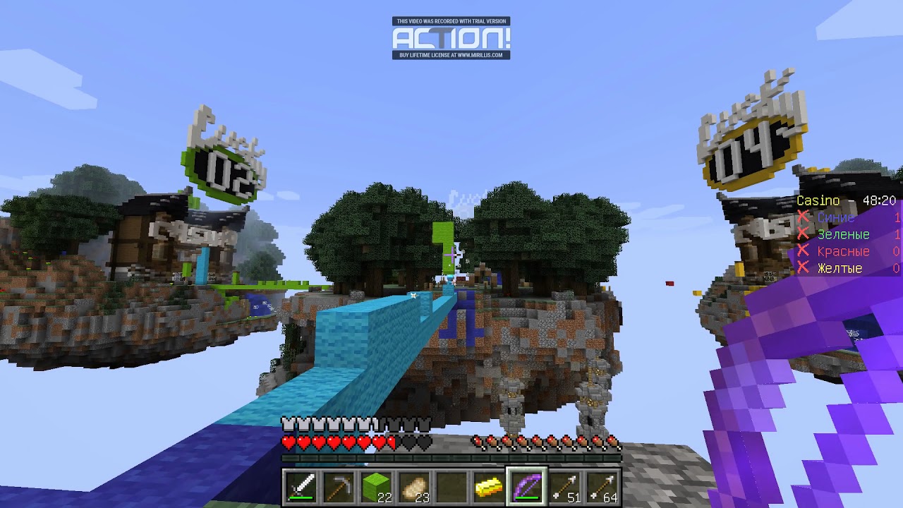 minecraft qartulad bedwars and skywars - YouTube