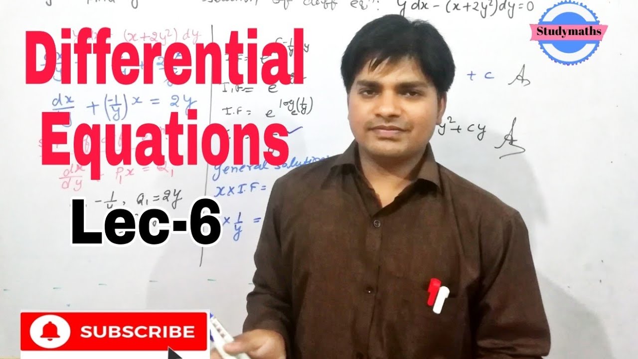 Solution of Linear Differential Equations, I.F & G.S |CBSE 12 Maths| Intro of NCERT Ex-9.6 | Lec ...
