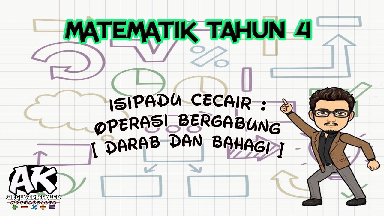 MATEMATIK TAHUN 4 : OPERASI BERGABUNG ISI PADU CECAIR [ DARAB BAHAGI ...