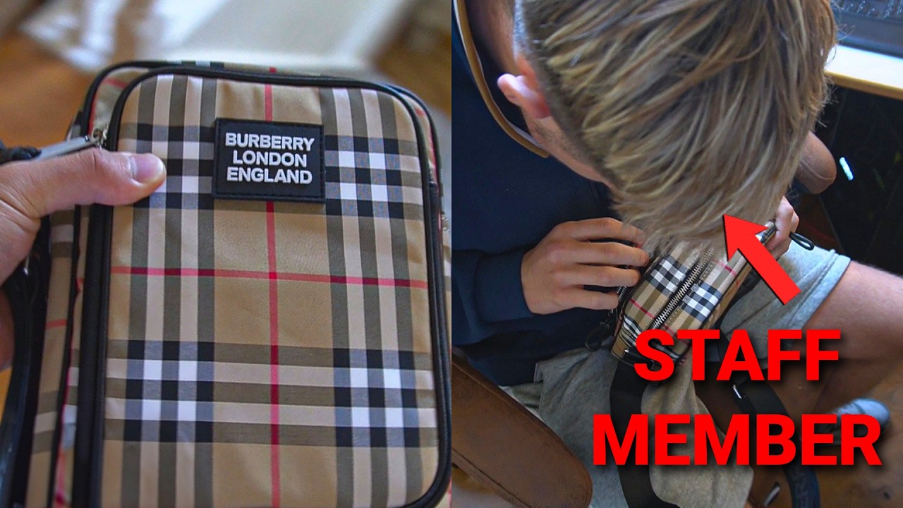 Can My Staff Tell That This is a FAKE Burberry Bag? - YouTube