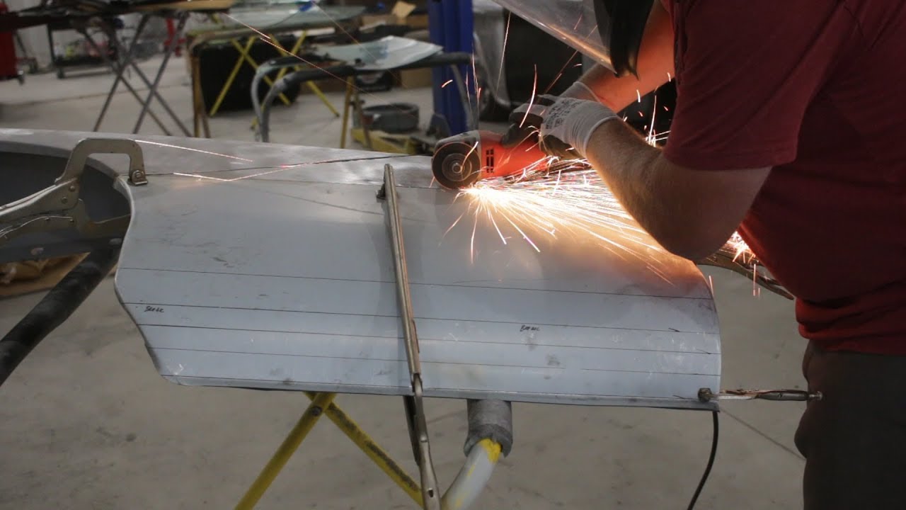Huge Front Fender Patch 1956 MGA - YouTube