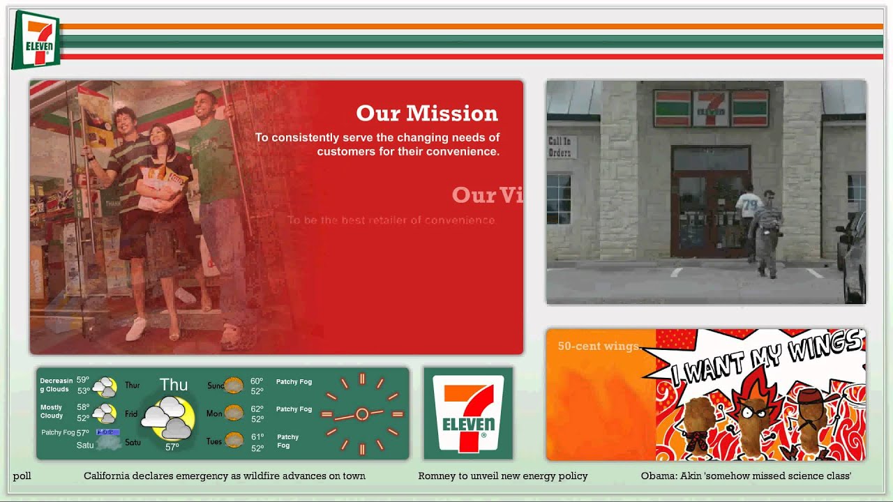 7-11 Digital Signage Demo - YouTube