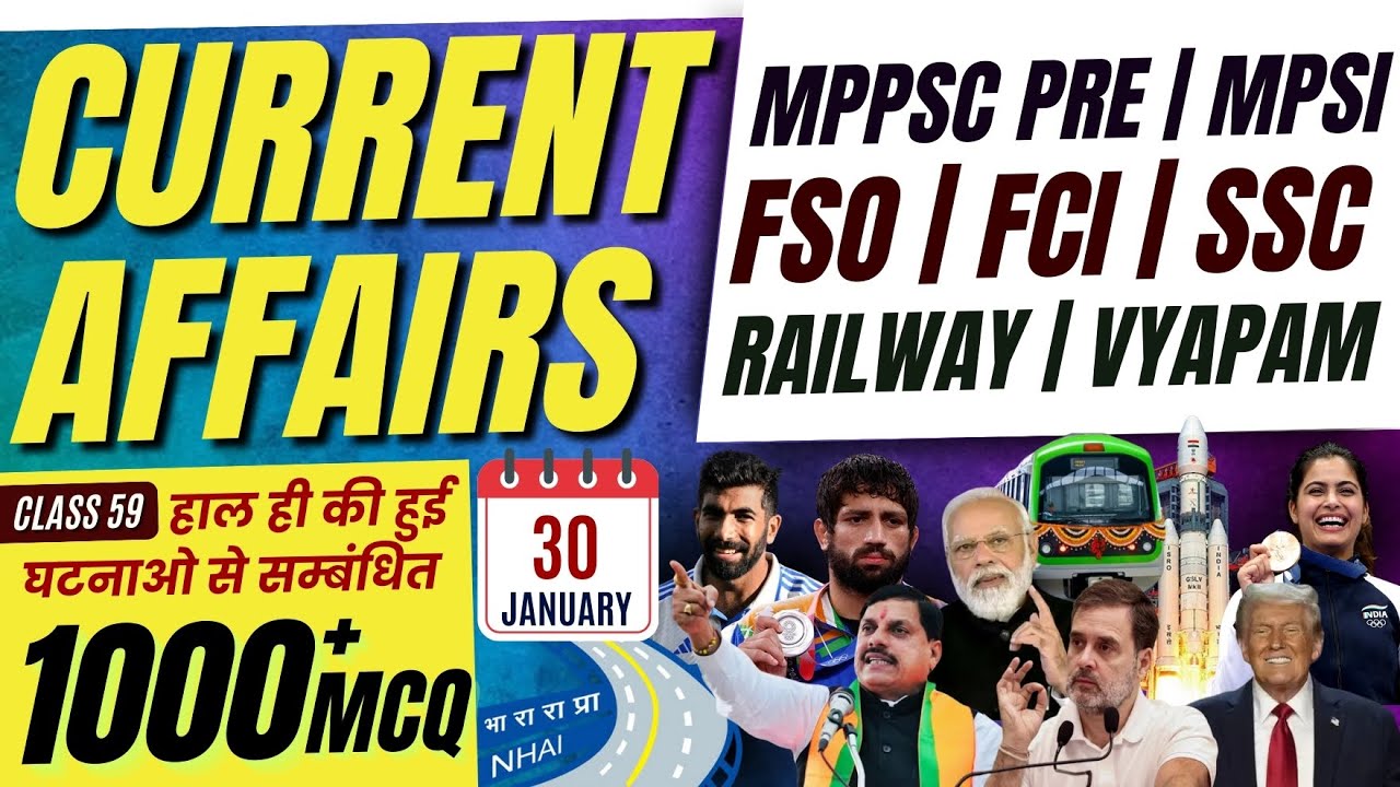 current affairs for mppsc pre 2025 MPPSC Prelims 2025 | MPPSC MODEL ...