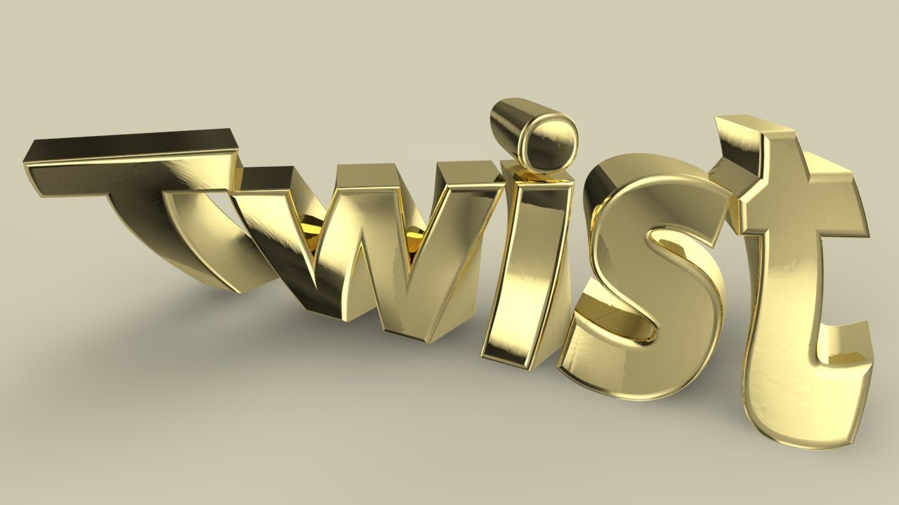 Twist Text - Cinema 4D Tutorial - YouTube