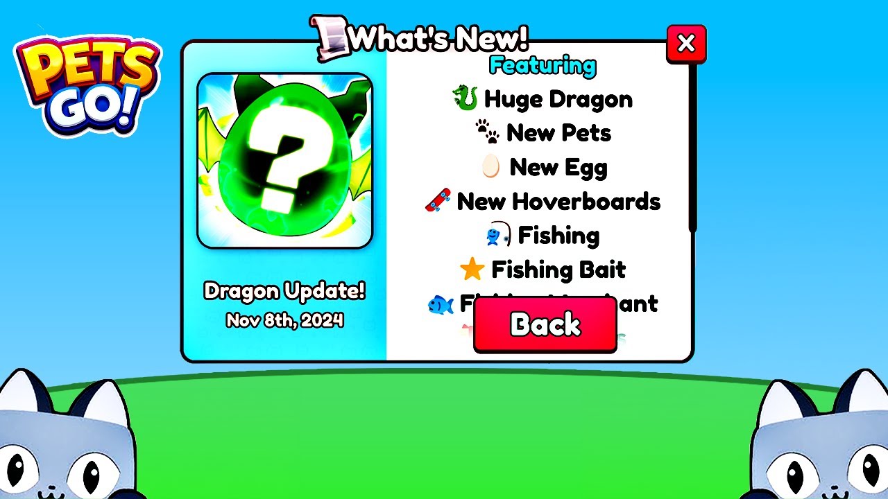*NEW* DRAGON UPDATE IN PETS GO! - YouTube