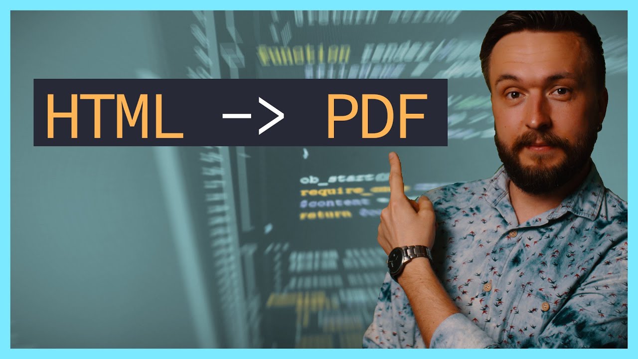 Bewerbung aus HTML in PDF mit WKHTMLTOPDF umwandeln | PHP Tutorial - YouTube