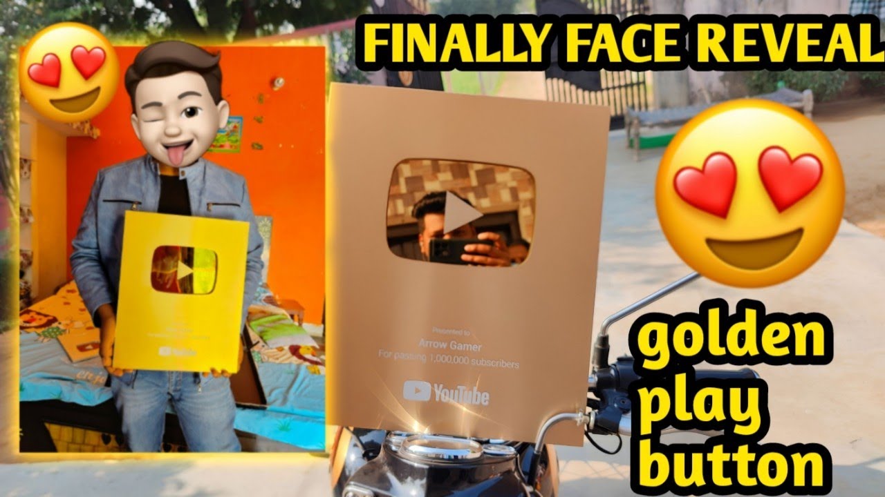 Finally face reveal and unboxing of golden play button on my YouTube ...