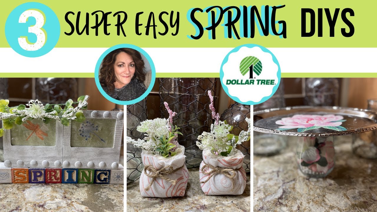 🌸 SUPER EASY Dollar Tree Spring Home Decor DIY Crafts - YouTube