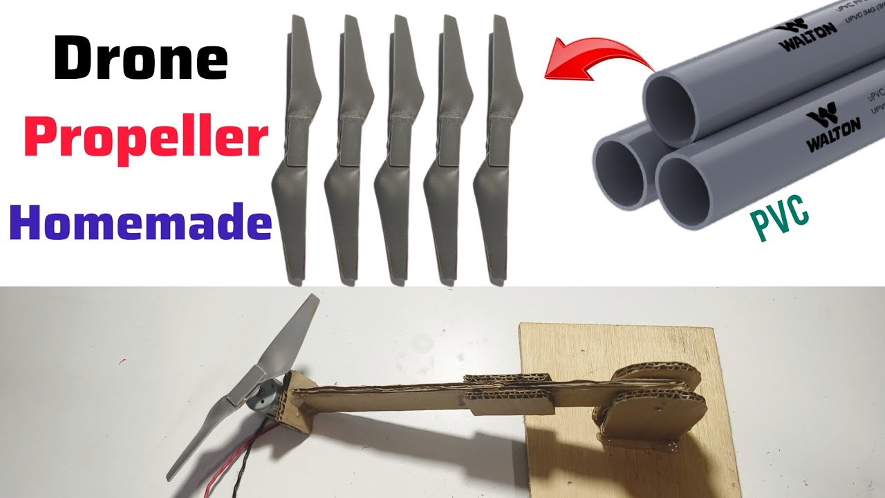 How to make Drone Propeller at home with pvc pipe - YouTube