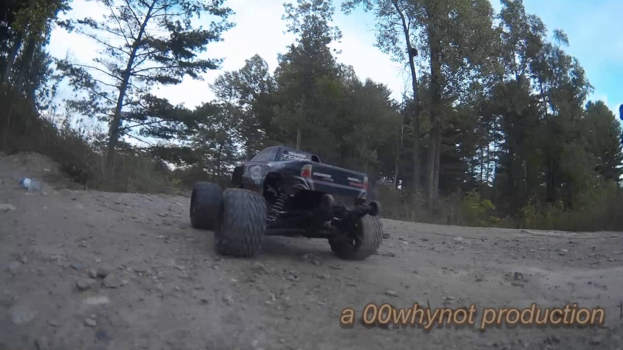 4X4 Stampede Filmed FPV with my FPV 260 Race Quadcoper "the household ...