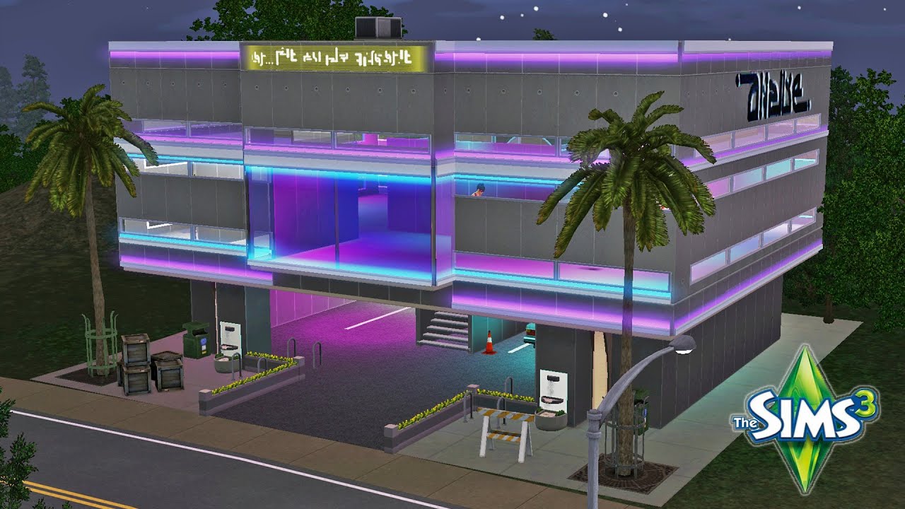 The Neon Lounge - The Sims 3 // Speed Build - YouTube