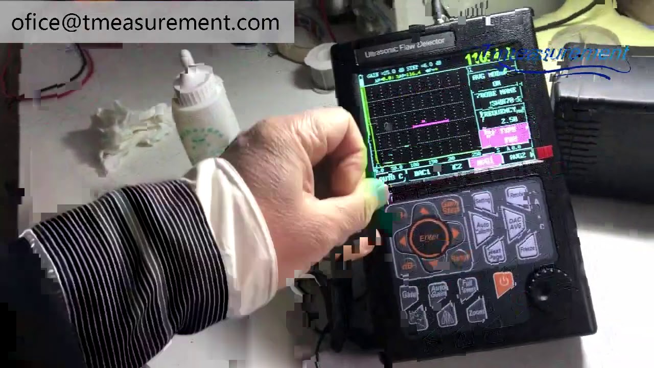 Calibration straight probe of ultrasonic flaw detector YFD300 - YouTube